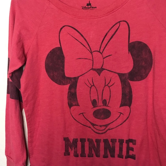 Disney | Tops | Disney Minnie Mouse Pink Long Sleeve Shirt Xs | Poshmark